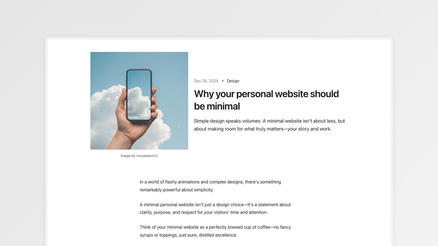 New split layout template for posts — Themex Studio