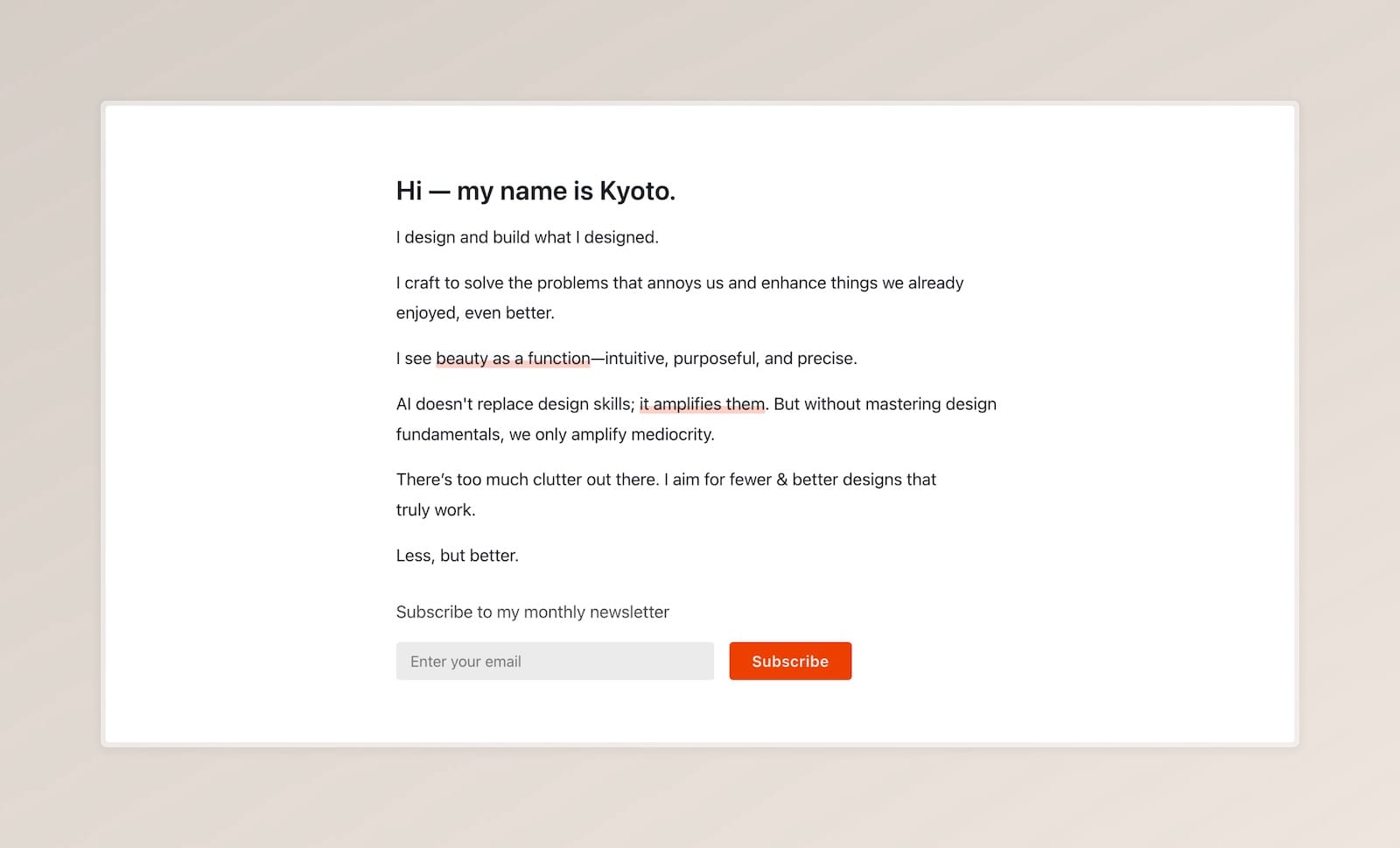 Adding extensive hero text to Kyoto homepage — Themex Studio