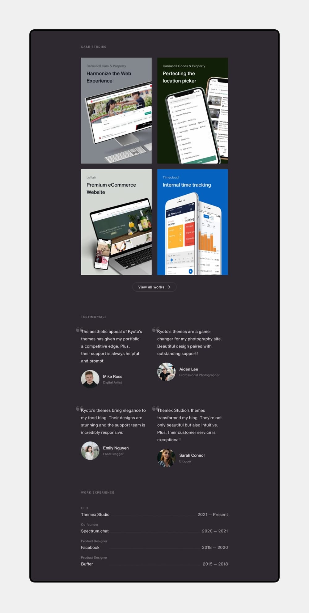 Kyoto — Minimal & Premium Portfolio Ghost Theme — Themex Studio